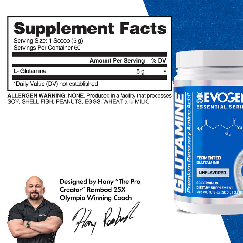 Glutamine | Evogen supplement | Nutrition Samples
